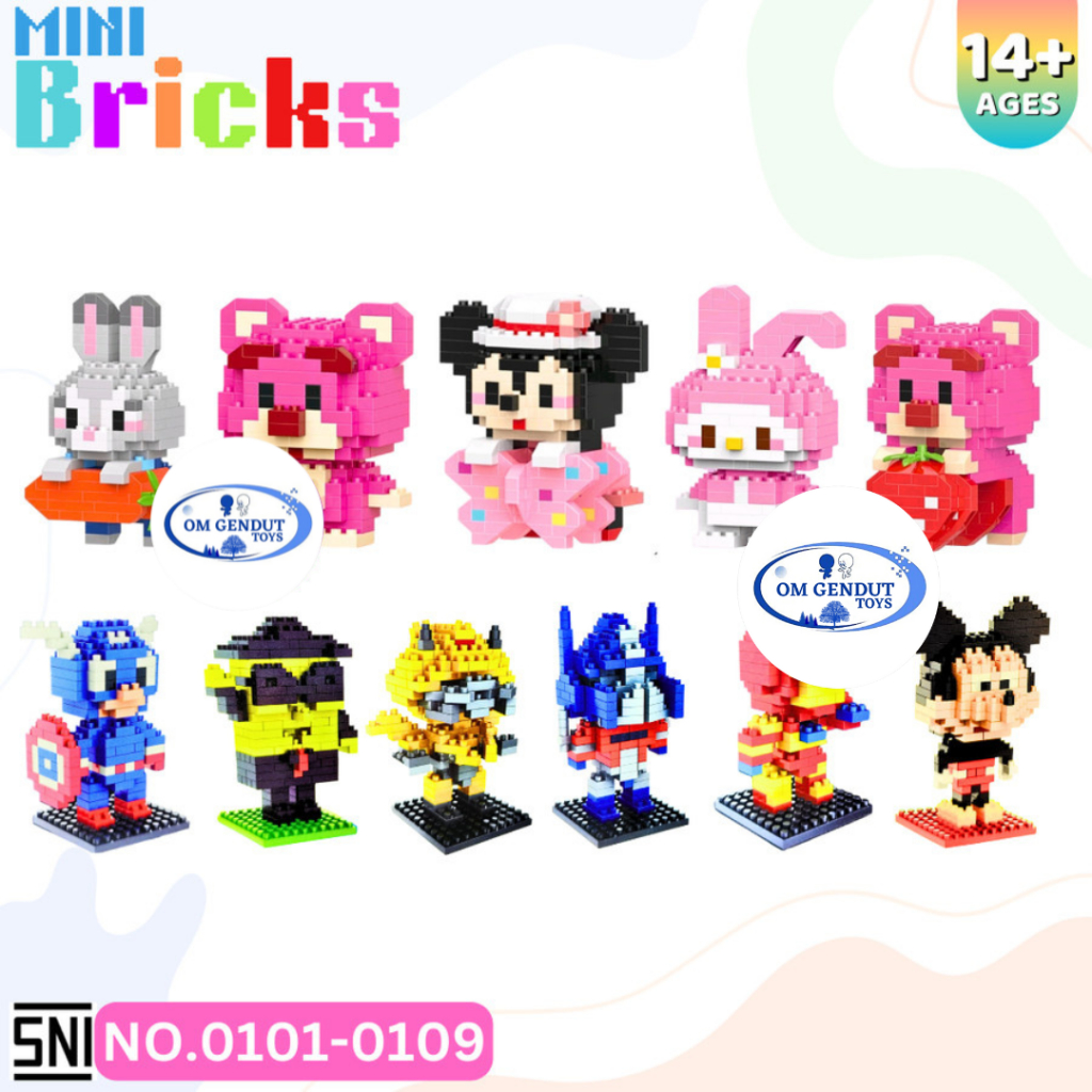 Jual OG Mainan Mini Blocks Brick Miniatur Balok Karakter | Shopee Indonesia