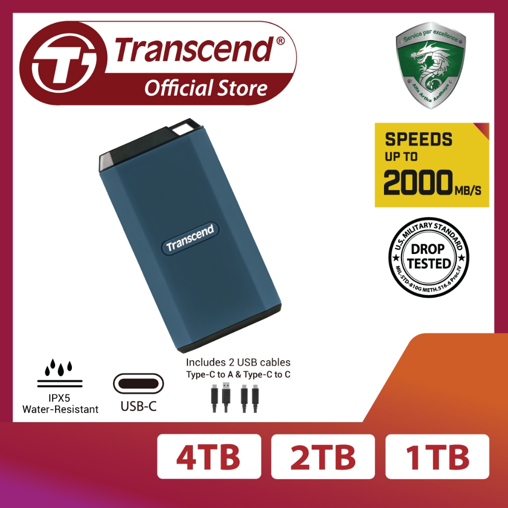 Jual Transcend External SSD ESD410C | Shopee Indonesia