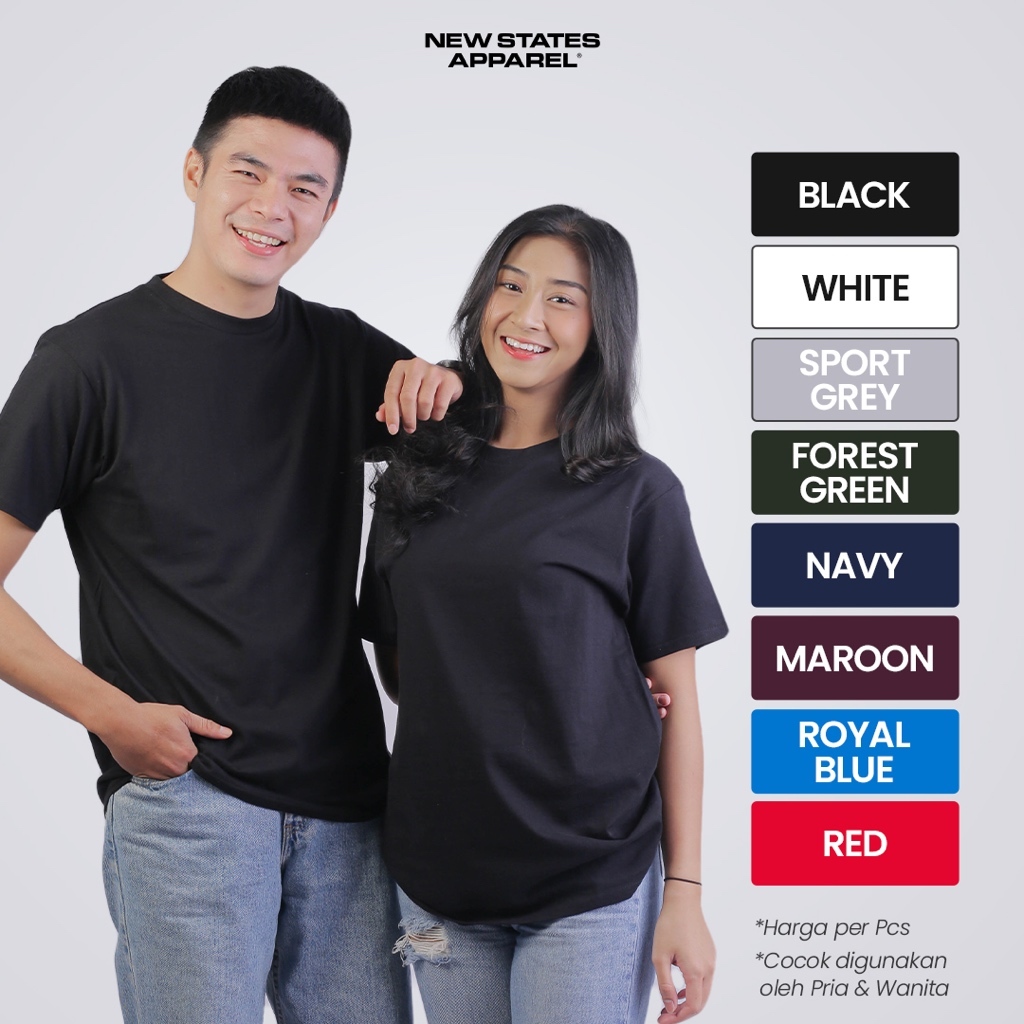 Jual CITITEX New Premium States Apparel Premium 7200 Tshirt Kaos Polos ...