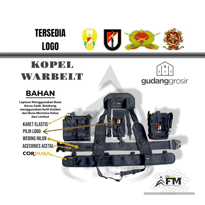 Jual Kopel set TNI Warbelt | Bebas Pilih logo | INFANTER KOSTRAD RAIDER ...