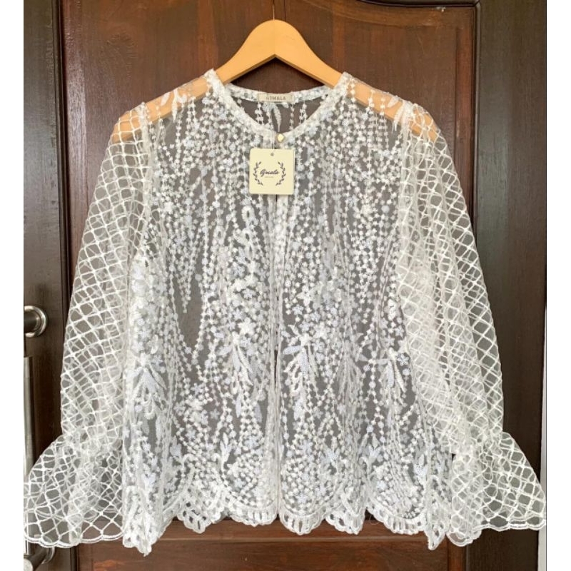 Jual Outer brokat lux ruffle / long outer brukat / baju kondangan ...