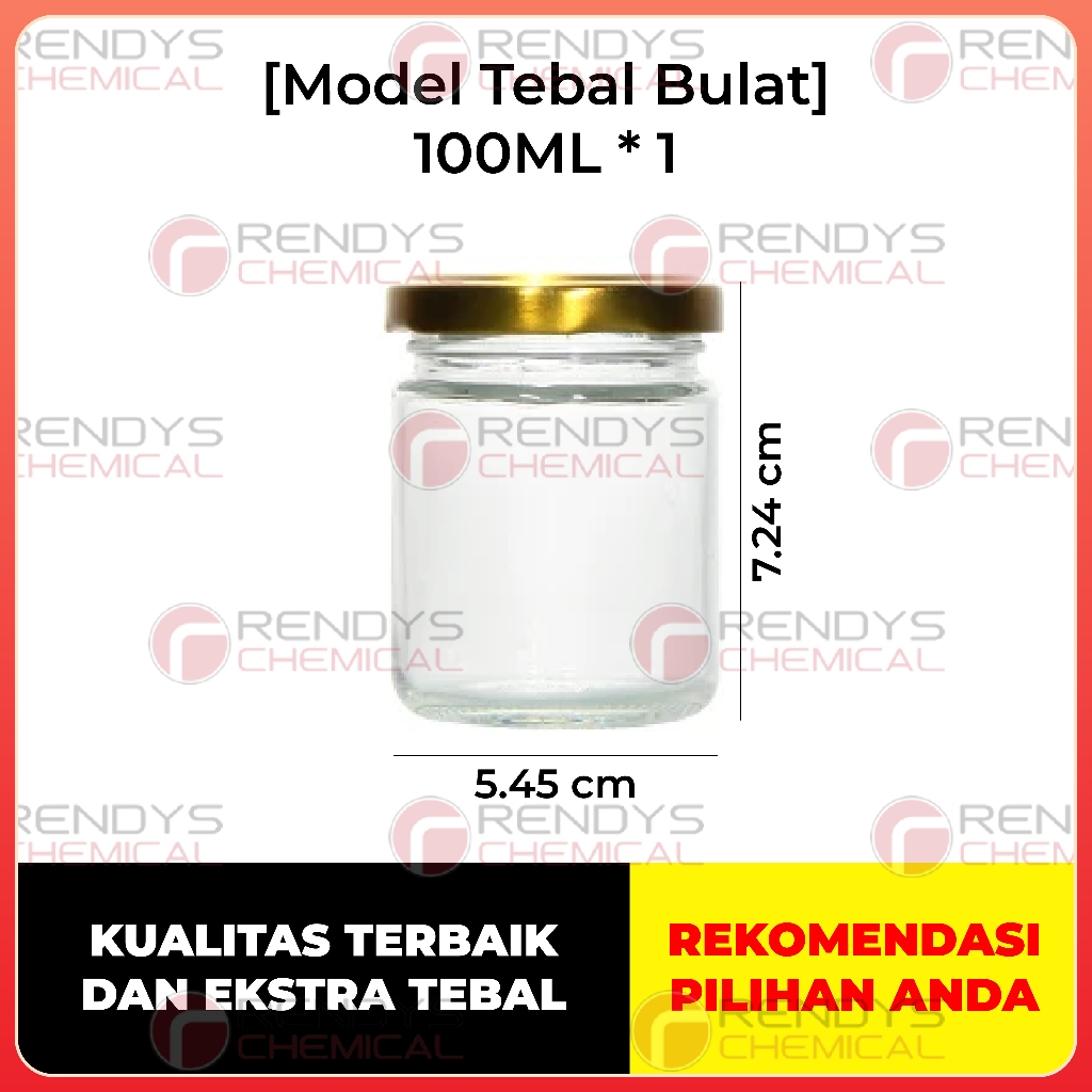 Jual Jar Kaca Bening Tutup Gold / Jar Selai Tutup Gold / Jar Kaca ...