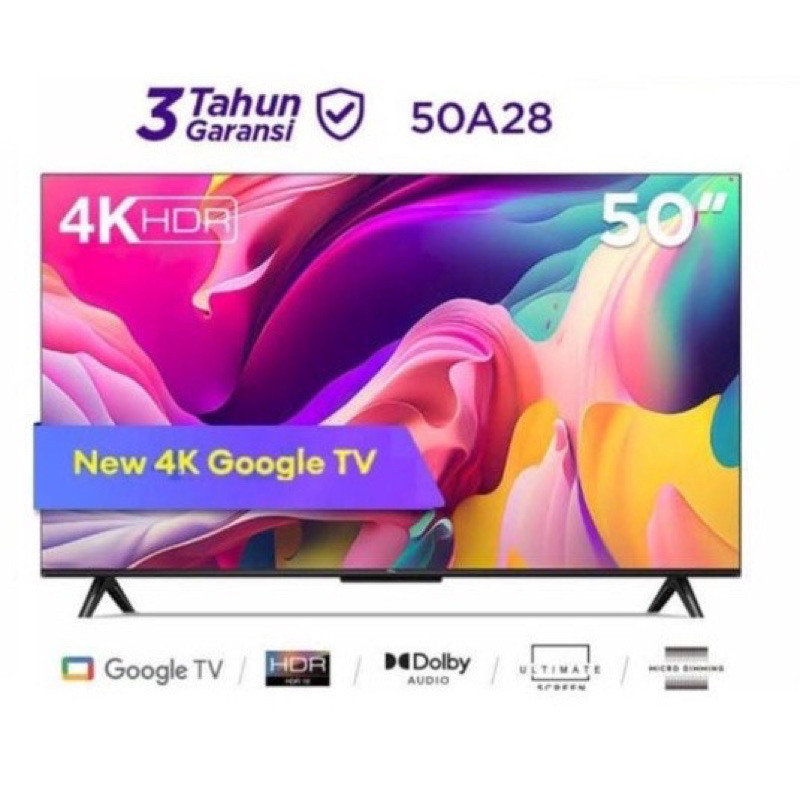 Jual LED TCL 50A28 TV ANDROID 50 INCH 4K HDR | Shopee Indonesia