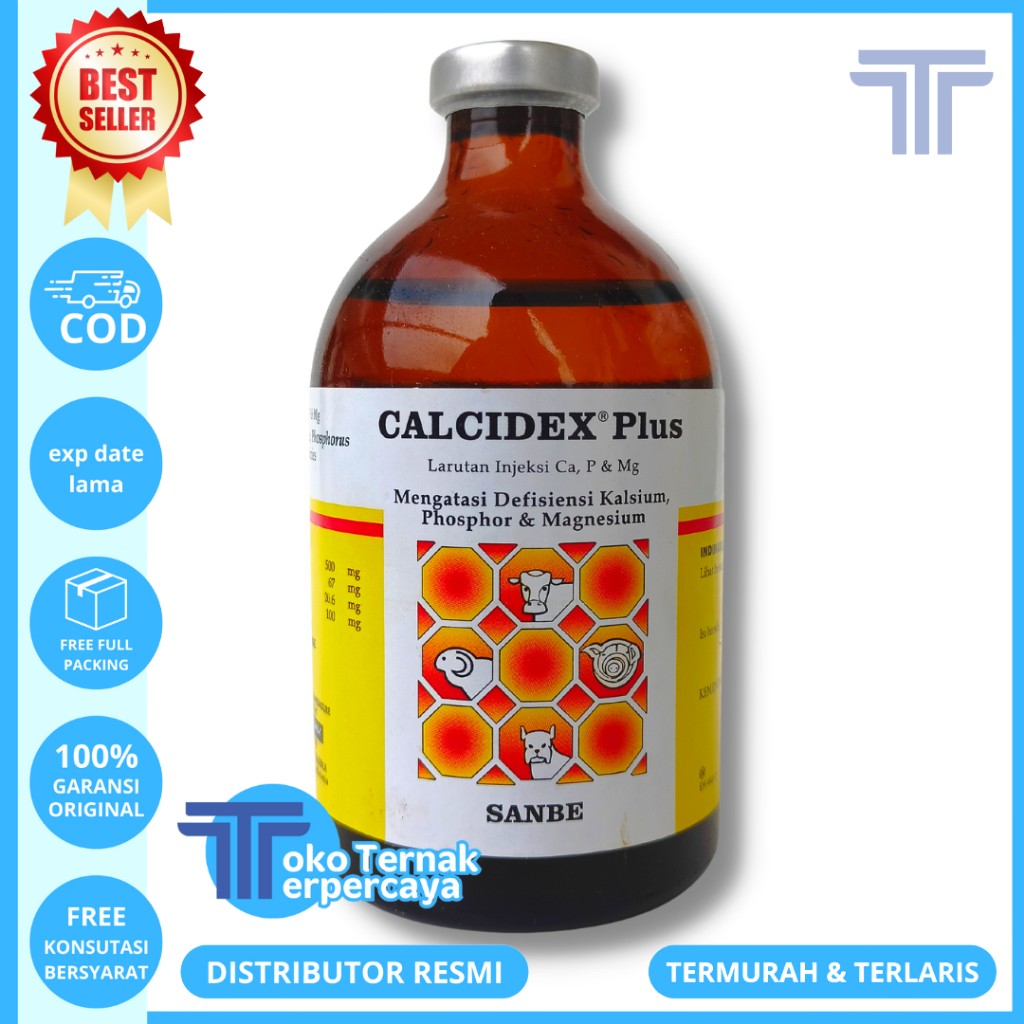 Jual CALCIDEX PLUS 100 ML SANBE | OBAT TERNAK UNTUK SAPI KEKURANGAN ...