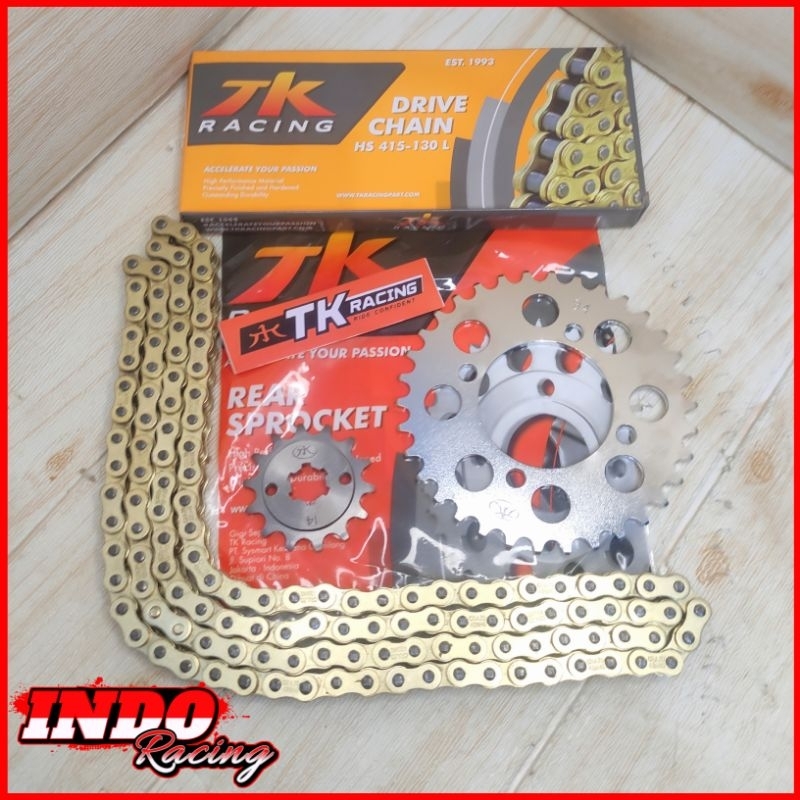 Jual Gir Gear Set TK Racing 415 RX King Jupiter Z MX Vega F1ZR Merek TK Racing Full Set Rantai ...