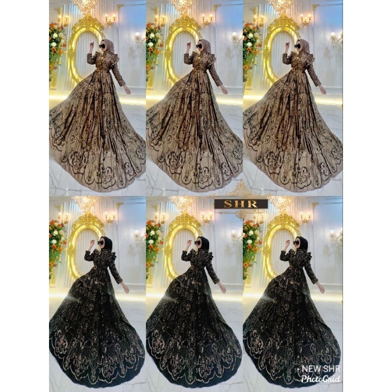 Jual NEW SHR ORI 100% DRESS MAXI gamis arjuna rempel satine syahira ...