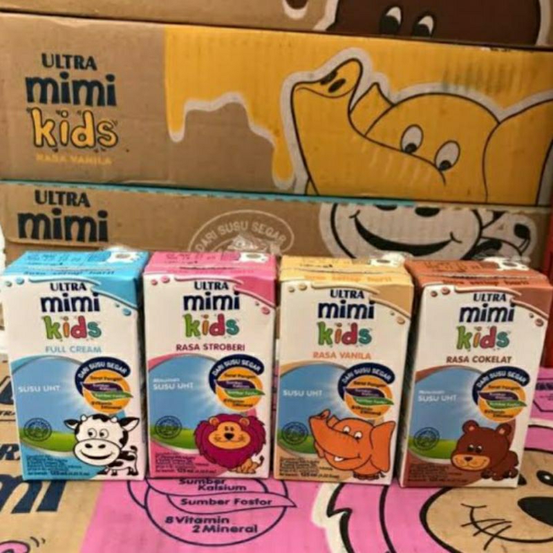 Jual Susu ULTRA MIMI Kids 125ml 1 Dus Susu UHT Rasa Coklat Strawberry Full Cream Vanilla ...