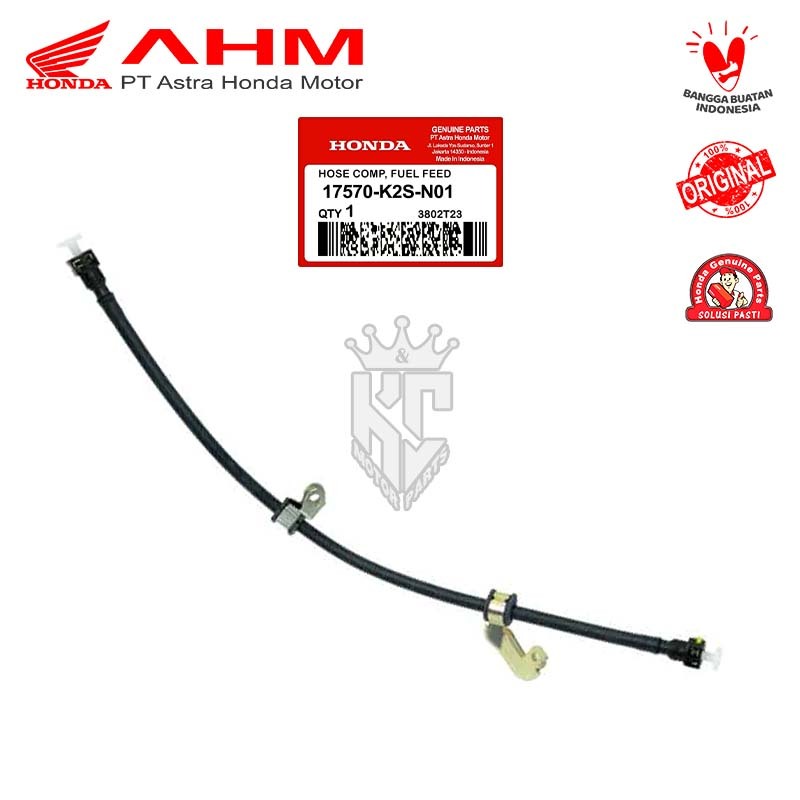 Jual Selang Bensin Injeksi Injector Honda Vario 160 100% Original AHM ...
