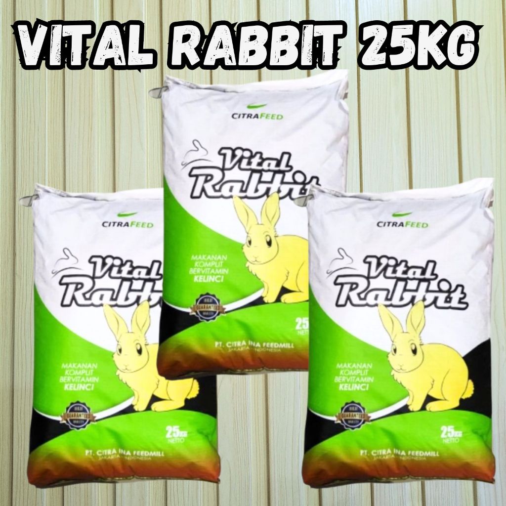 Jual Vital Rabbit 25kg Pelet Kelinci Makanan Kelinci | Shopee Indonesia