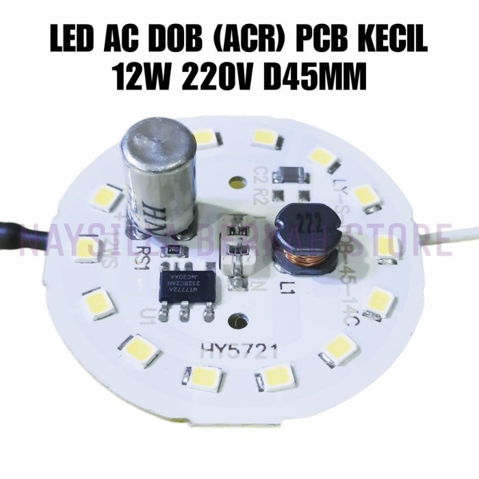 Jual PCB LED AC 12W 220V DOB (ACR) UKURAN PCB KECIL DIAMETER 45MM ...