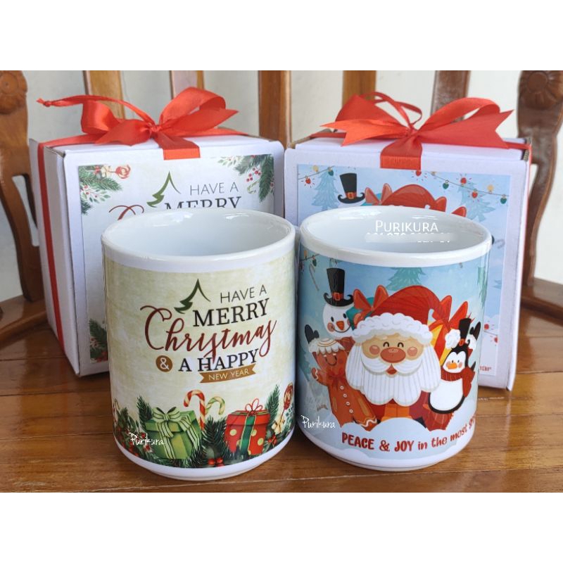 Jual MUG Christmas FREE DUS TEBAL+LABEL | Shopee Indonesia