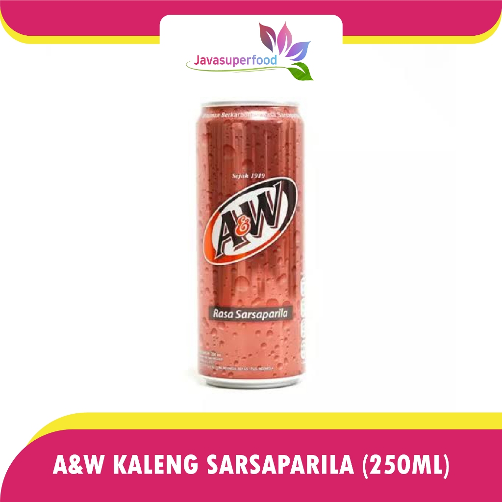 Jual A&W Soft Drink Sarsaparila Kaleng 250ML | Shopee Indonesia