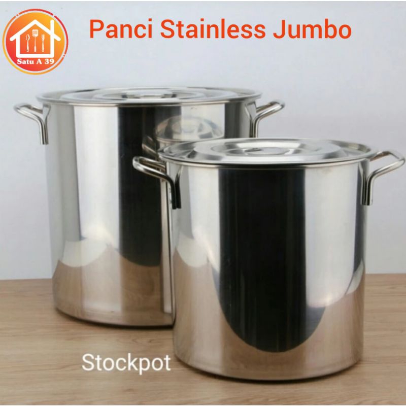 Jual panci stainless jumbo tinggi kuah sop baso soto tebal stockpot ...