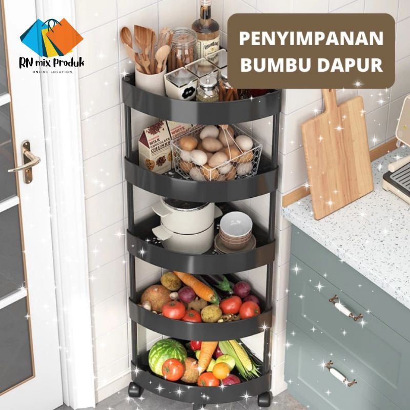 Jual Rak dapur sudut,Rak troli Rak segitiga 4susun, Rak 4susun ...