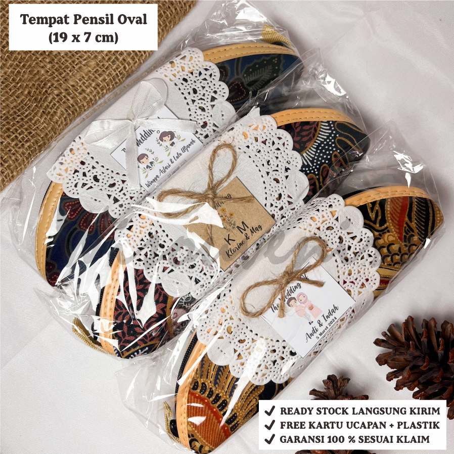 Jual PAKET HEMAT 50 BIJI Souvenir Pernikahan Tempat Pensil Batik Khas Jogja 19 x 7 cm Souvenir ...