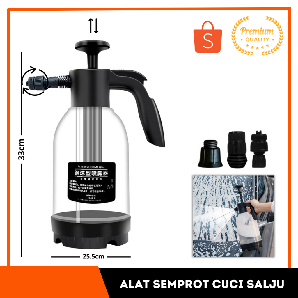 Jual Alat Semprot Cuci Salju Adjustable Nozzle 2L Busa Pencuci Sepeda ...