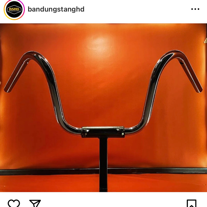 Jual Stang Harley Davidson / chopper 1 inch BUCKHORN PULLBACK HANDLE ...