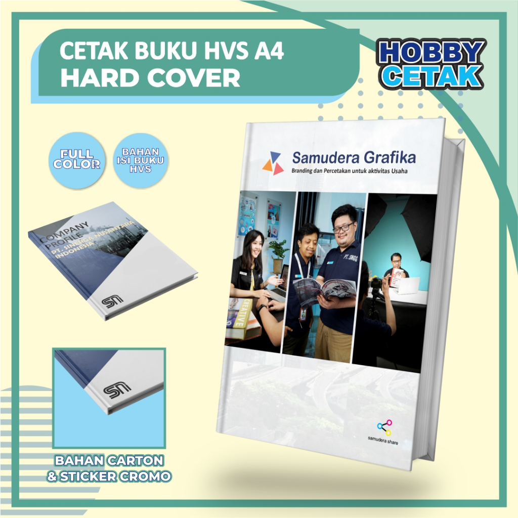 Jual Cetak Buku Majalah Katalog Company Profile/Compro. A4 Binding Hard ...