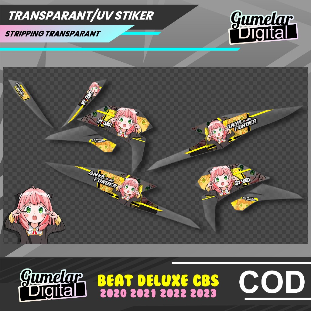 Jual STRIPING TRANSPARAN UV CLEAR SIMPEL HONDA BEAT DELUXE BEAT STREET ...