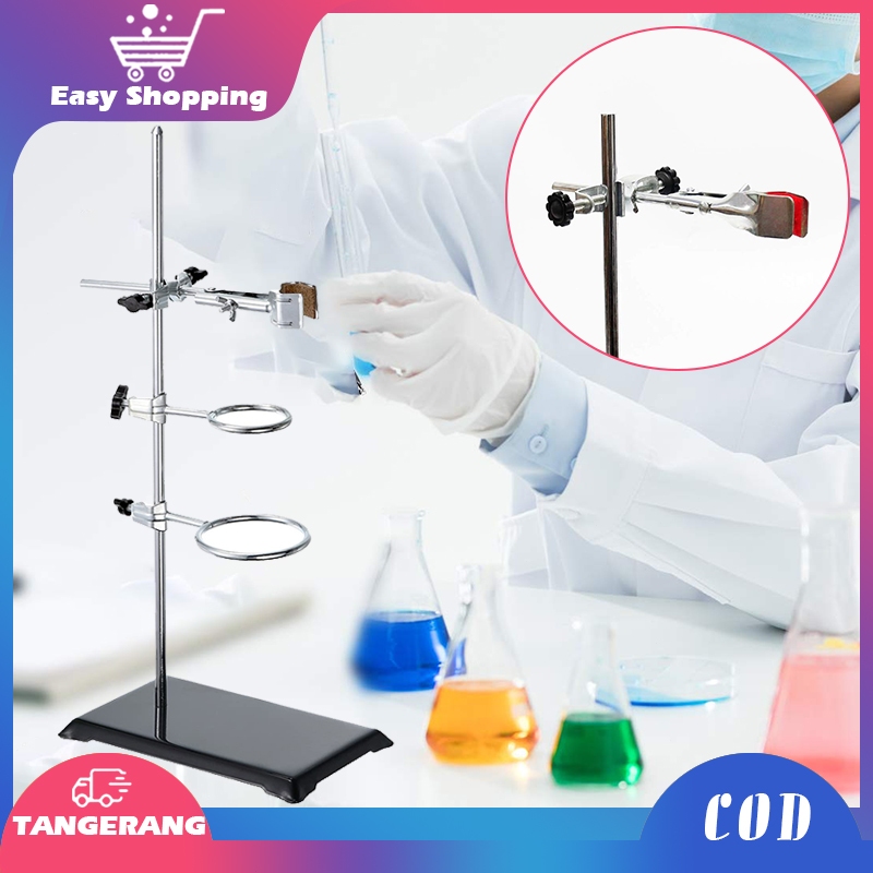 Jual 1set Tiang Statif Universal Klem Statif Dan Ring Statif Dan Klem ...