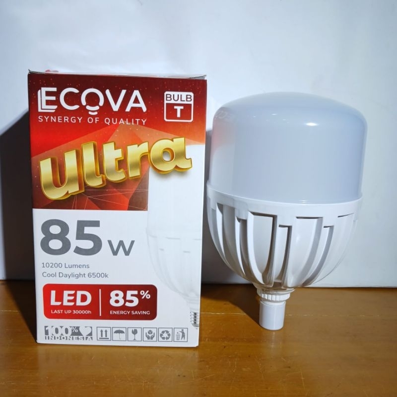 Jual Lampu LED Ecova T Bulb ULTRA 85w Putih 6500k | Shopee Indonesia