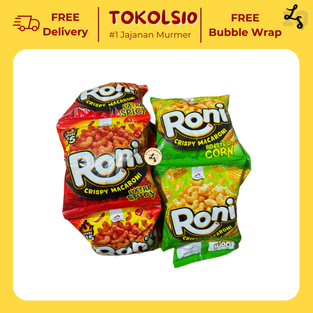 Jual Roni Makaroni Rasa Roasted Corn/Extra Spicy Dua Kelinci 1 Renceng ...