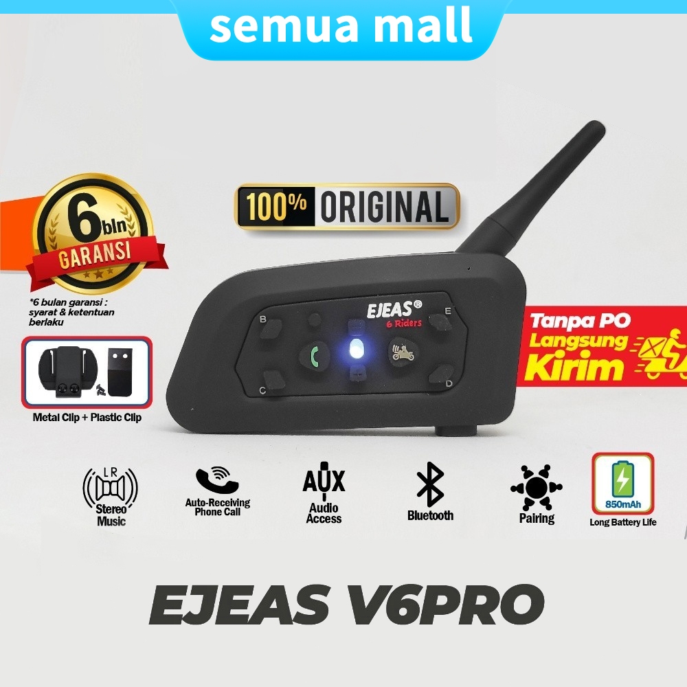 Jual Enhance Your Riding Experience with EJEAS V6 PRO Helmet Intercom ...