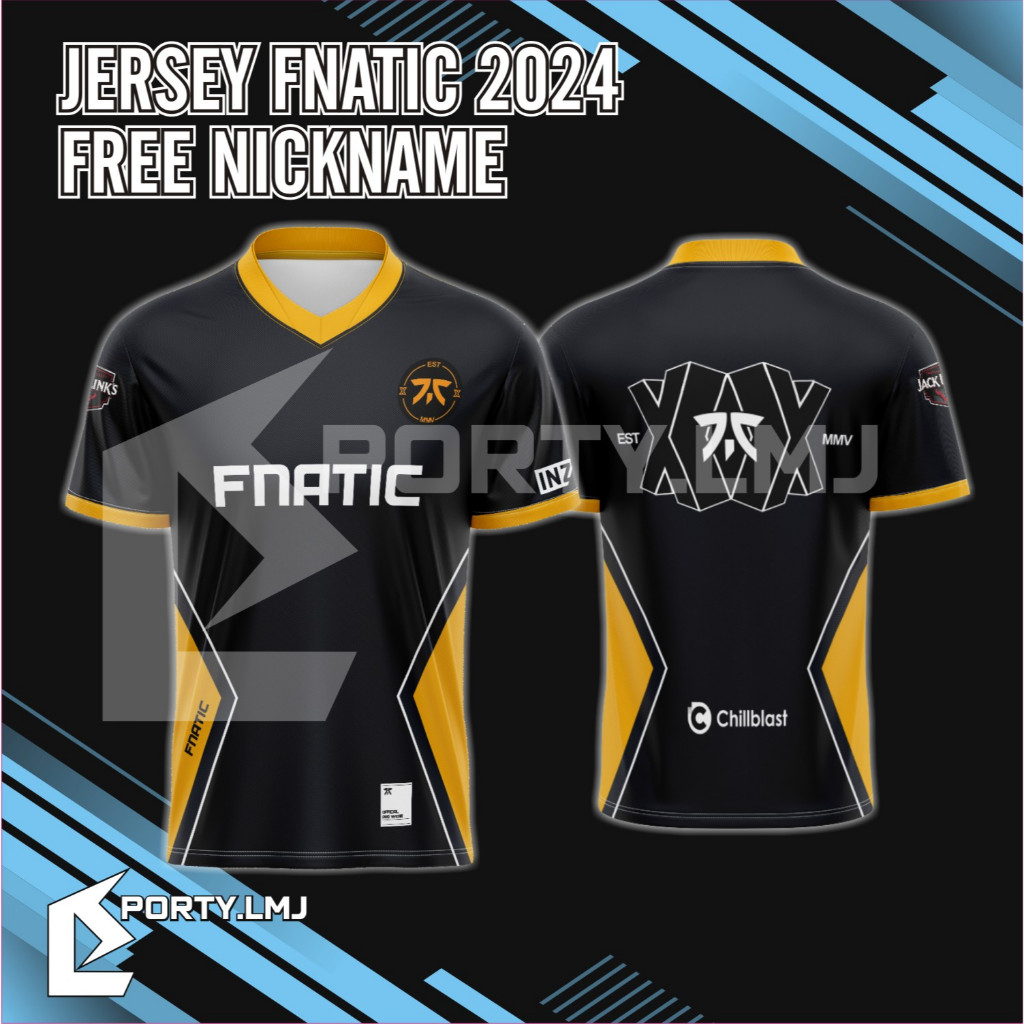 Jual Jersey Kaos FNATIC 2024 , FREE NICKNAME | Shopee Indonesia