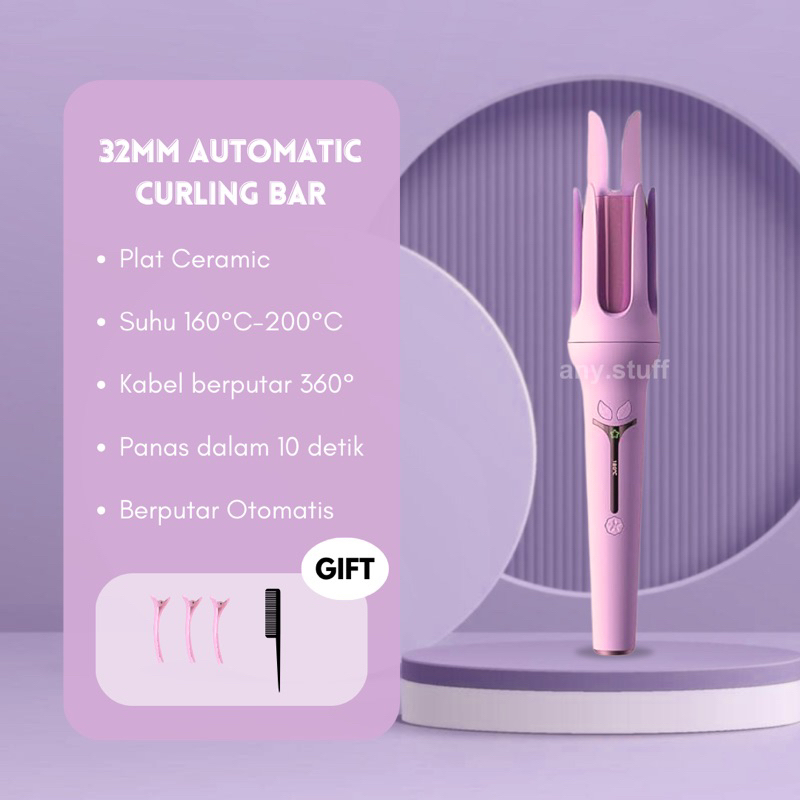 Jual Catokan Curly Otomatis Automatic Curling Bar | Shopee Indonesia