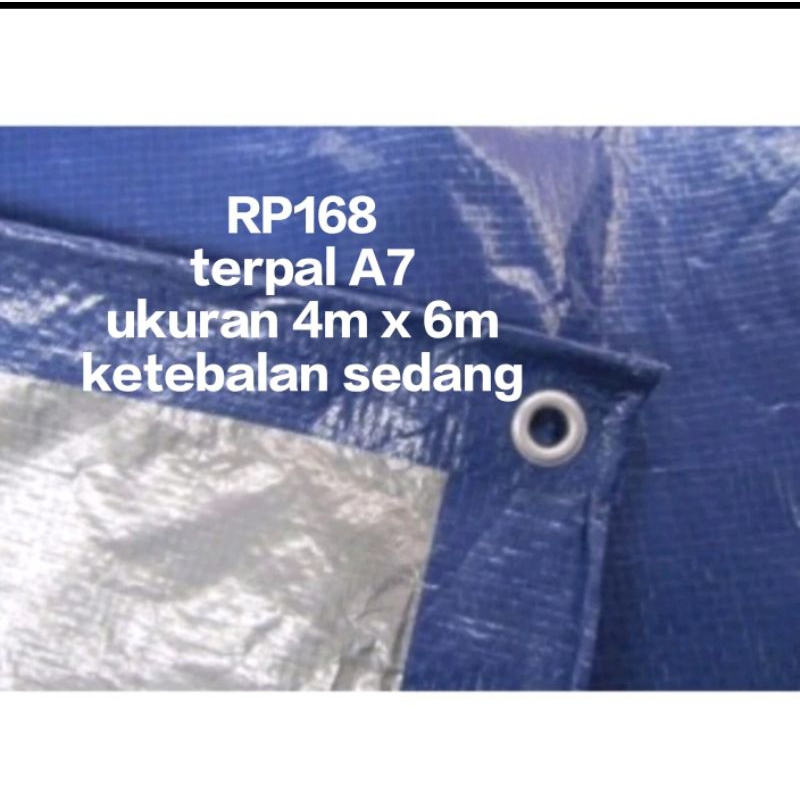 Jual terpal A7 4m x 6m biru silver ketebalan sedang | Shopee Indonesia
