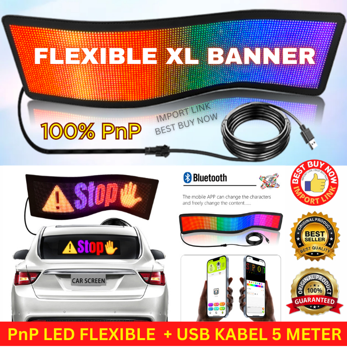 Jual Variasi mobil LED Flexible Moving animasi text mini papan screen ...