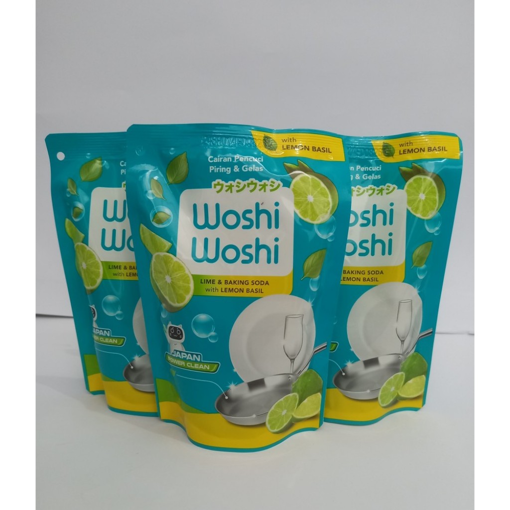 Jual Woshi Woshi cairan pencuci piring dan gelas Lime & baking Soda ...