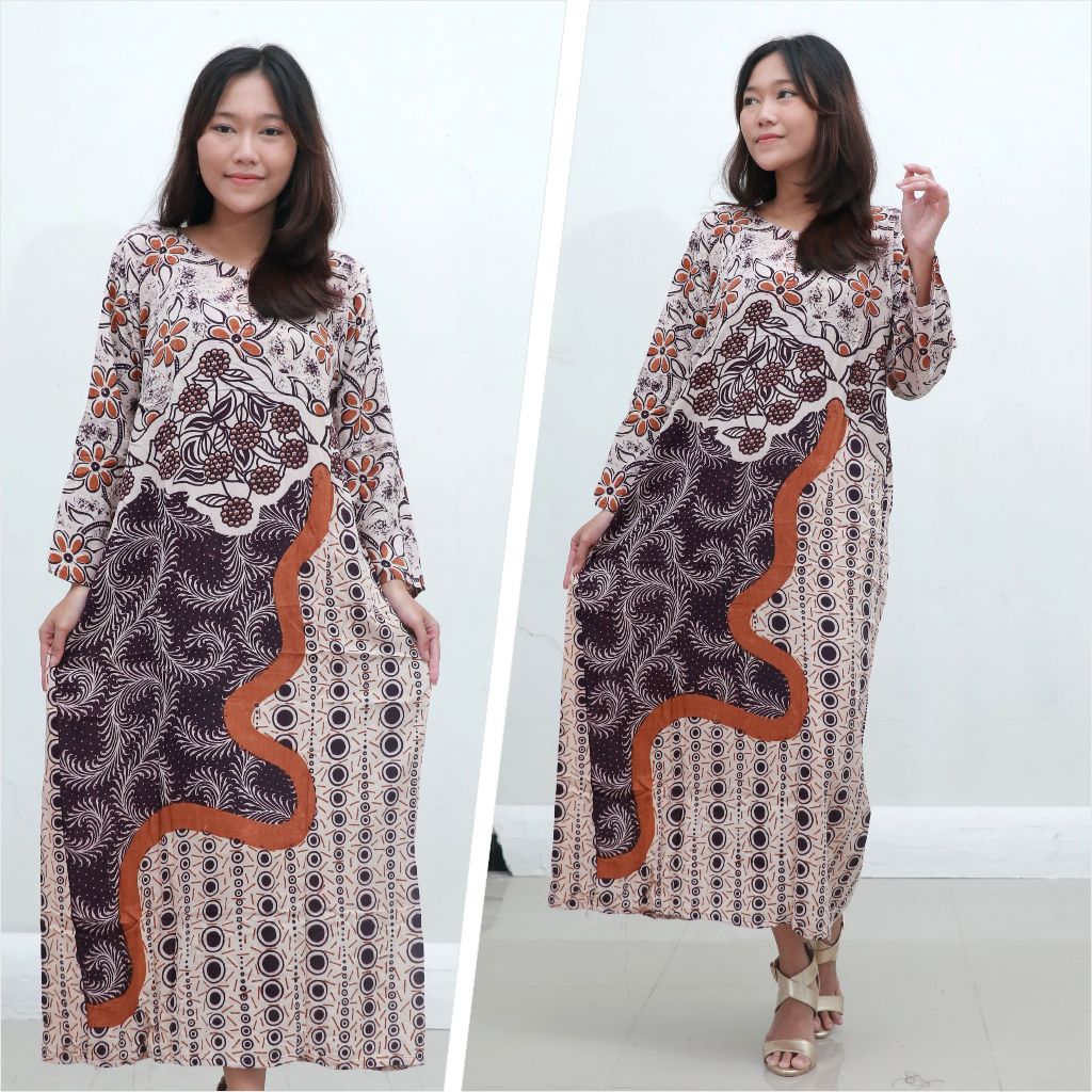 Jual Daster Batik Lengan Panjang Baju Daster Lengan Panjang Longdress ...