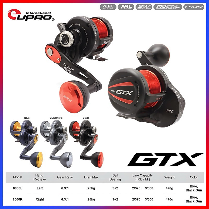 Jual EUPRO GTX 6000L Overhead Jigging Reel 9+2BB | Reel Pancing OH Slow ...