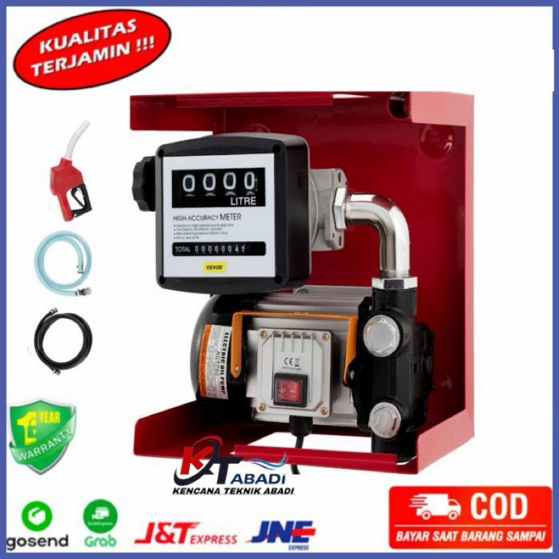 Jual Flow meter transfer pump set diesel AC 220V diesel fuel transfer ...