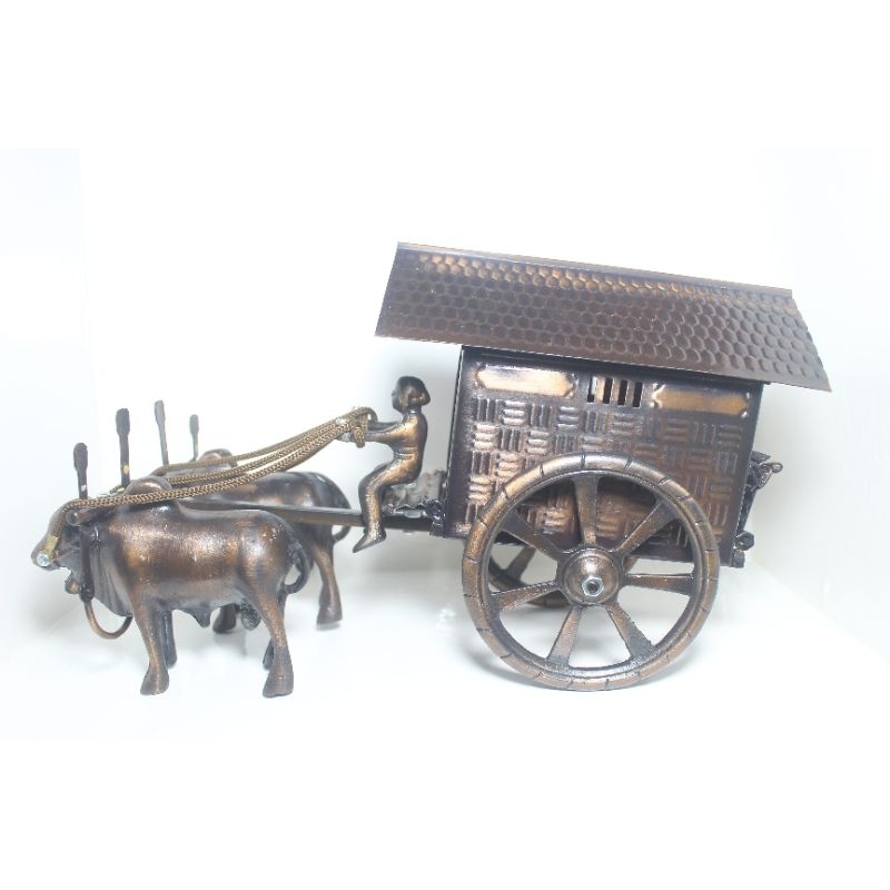 Jual Miniatur Gerobag Sapi atau Cikar Kerajinan Tembaga untuk Pajangan ...