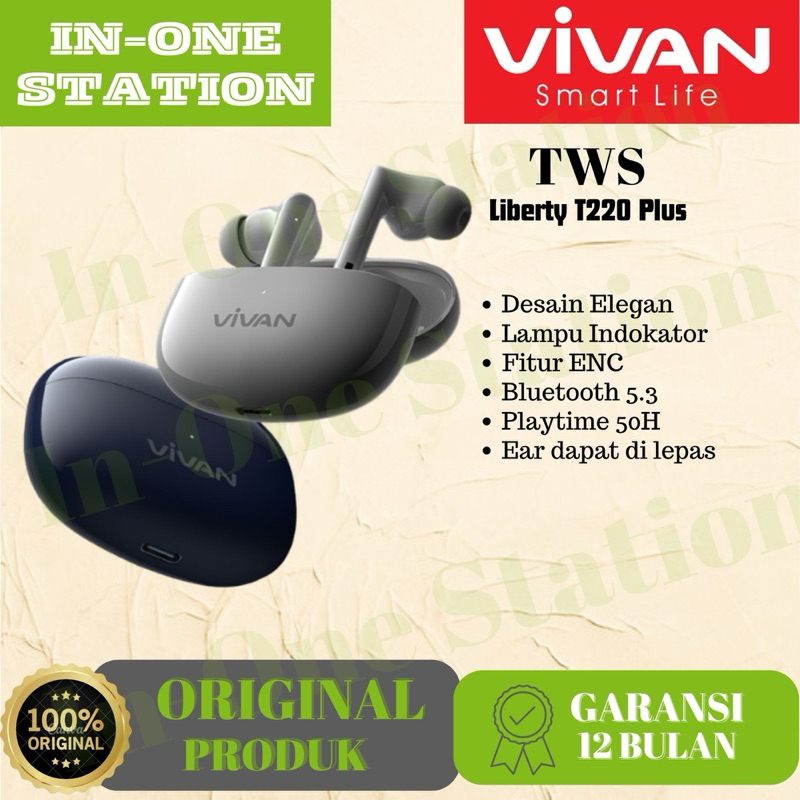 Jual VIVAN True Wireless Bluetooth Earphone Earbuds TWS T220 Plus ...
