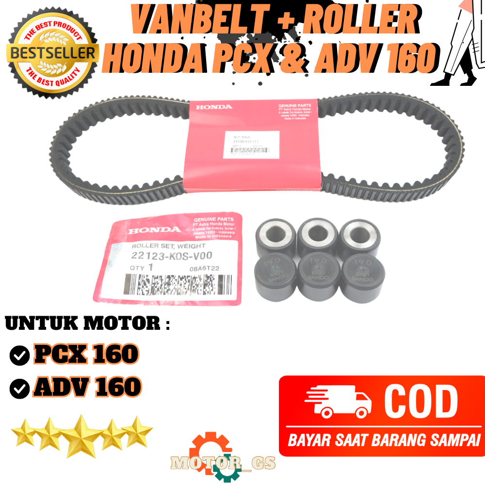 Jual Vanbelt + Roller Honda PCX 160 & ADV 160 / Vanbelt & Roller PCX 160 - 22123-KOS-V00+23100 ...