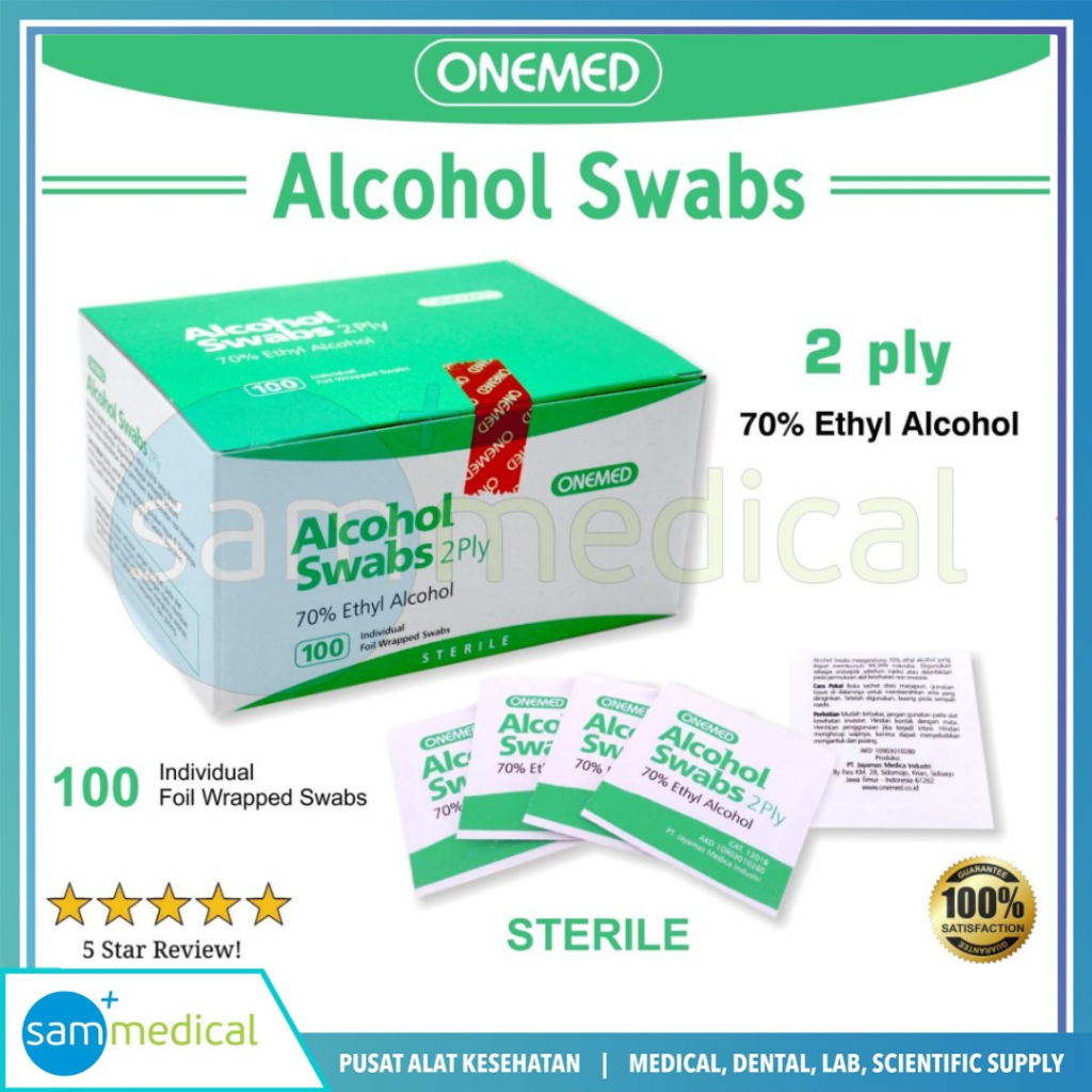 Jual ONE MED SWAB / TISSUE Antiseptik @100 | Shopee Indonesia