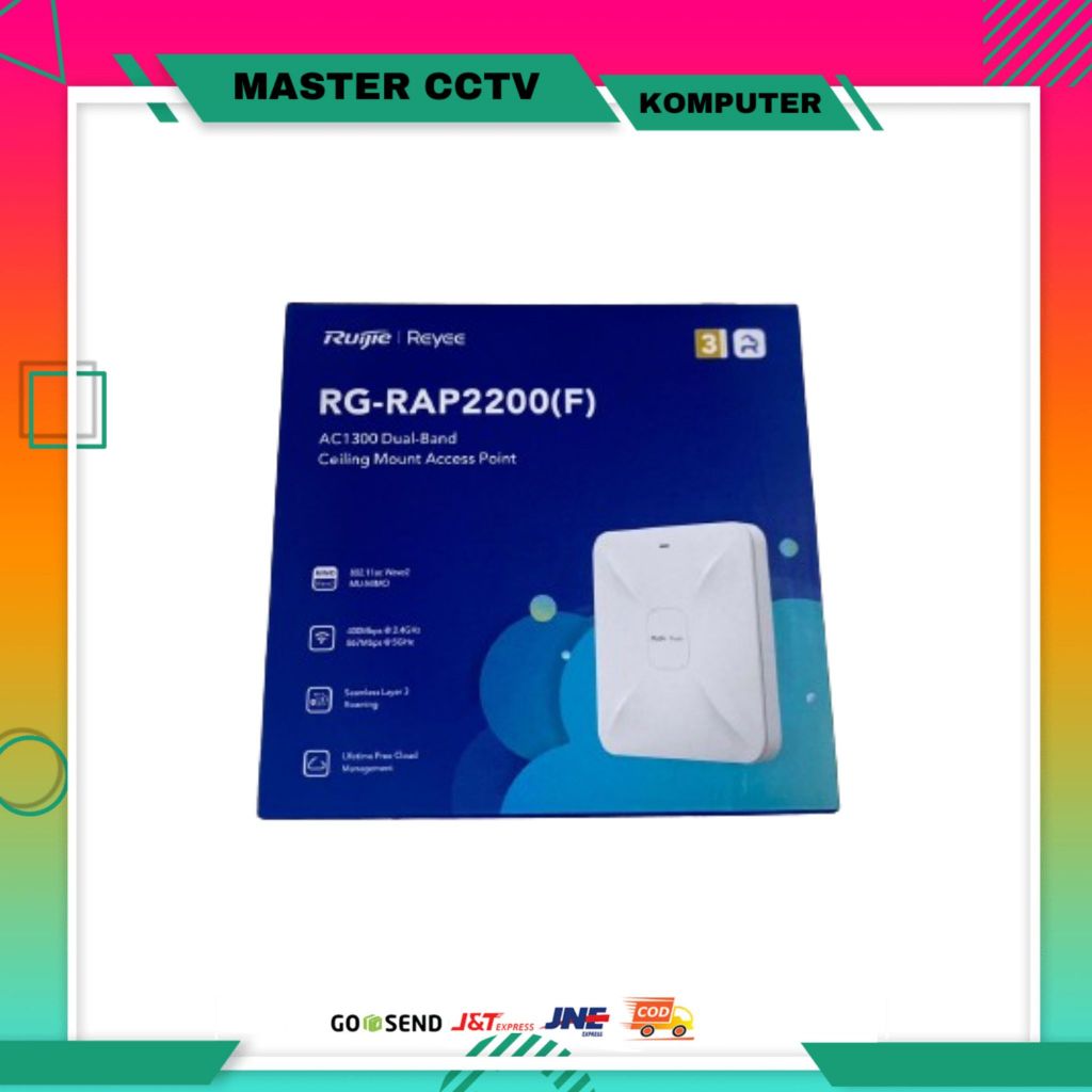 Jual Ruijie RAP2200F RAP2200(F) AC1300 Dual Band Ceiling Access Point ...