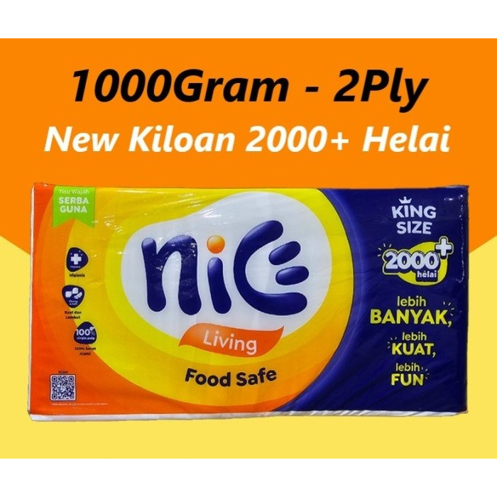 Jual Nice Tissue 1000gr Kiloan 2000s 1kg 1 kilo 2ply | Shopee Indonesia