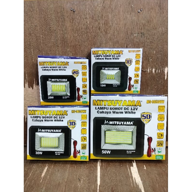 Jual PROMO LAMPU LED SOROT DC AKI TEMBAK 30/50WATT IP65 DC AKI 12V-24V SUPER TERANG cahaya putih ...
