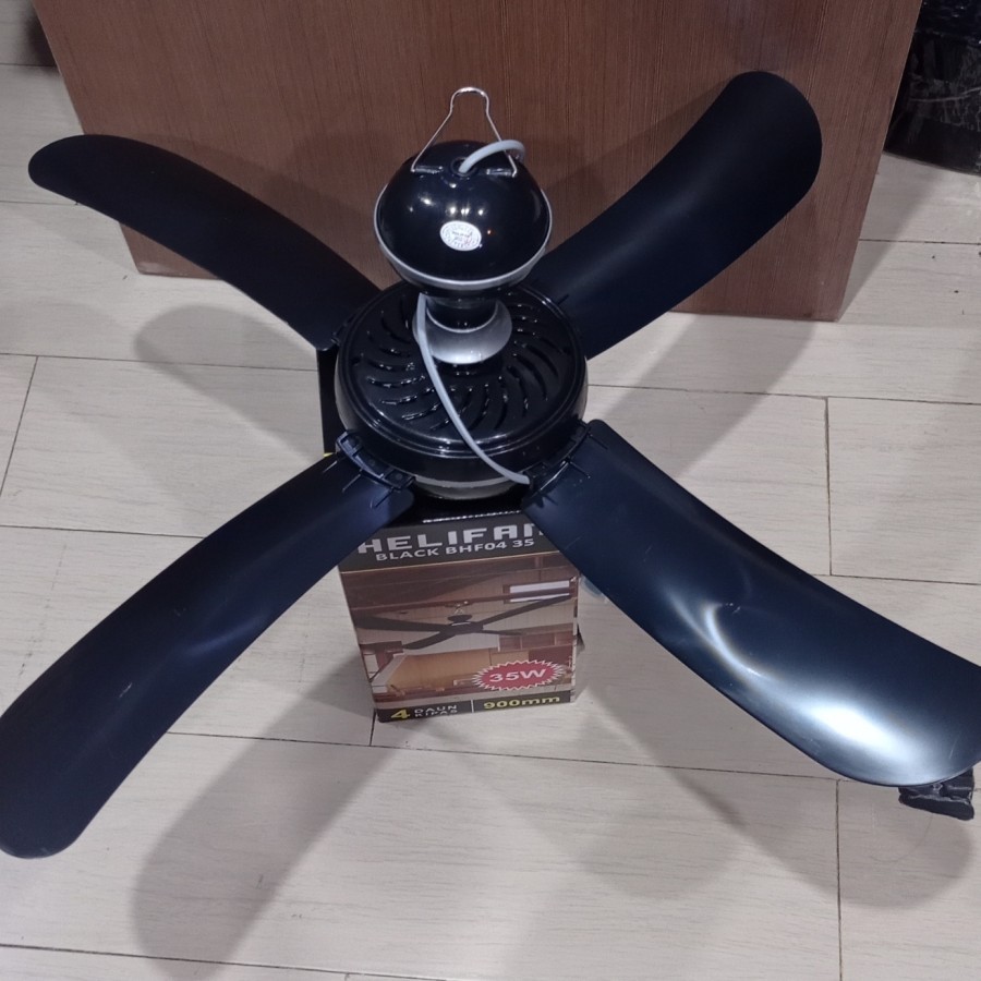 Jual Kipas Gantung Helifan 35 Watt 35w 4 Baling Warna Hitam BHF04 35 ...