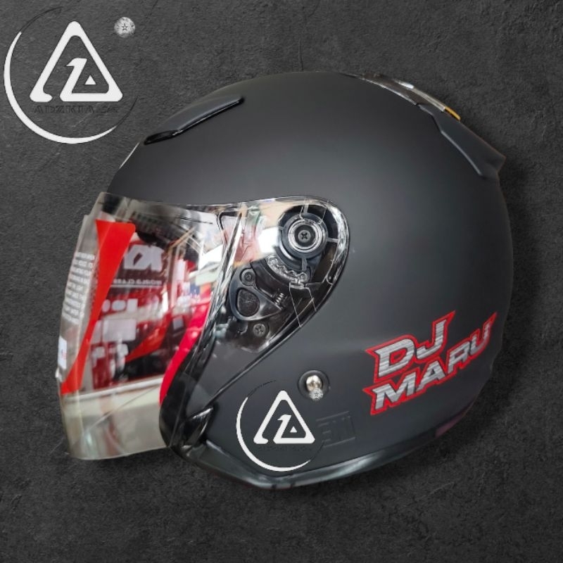 Jual HELM KYT DJ MARU POLOS HITAM DOFF | HELM HALF FACE | READY SIZE ...