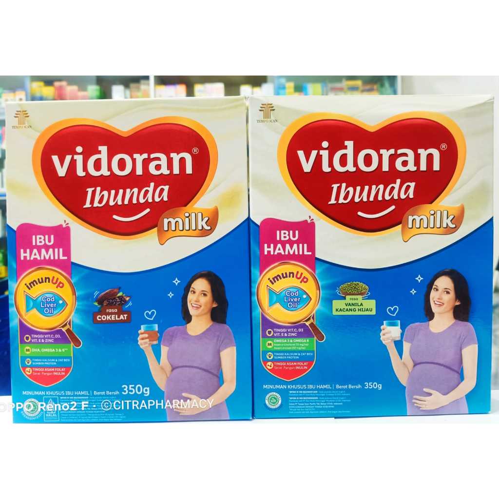 Jual Vidoran 𝐈𝐛𝐮𝐧𝐝𝐚 𝐌𝐢𝐥𝐤 𝟑𝟓𝟎𝐆𝐑 - Susu Khusus Ibu Hamil | Shopee Indonesia