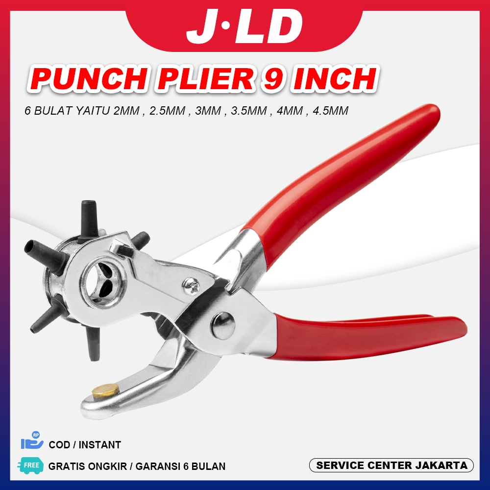 Jual JLD Punch Plier 9 inch Alat Tang Pembolong Ikat Pinggang Sabuk Jam ...