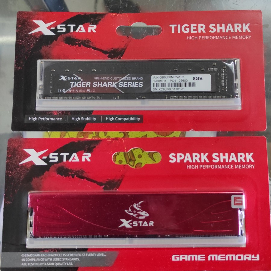 Jual MEMORY RAM DDR4 8GB XStar Tiger Shark 2666MHz | Shopee Indonesia