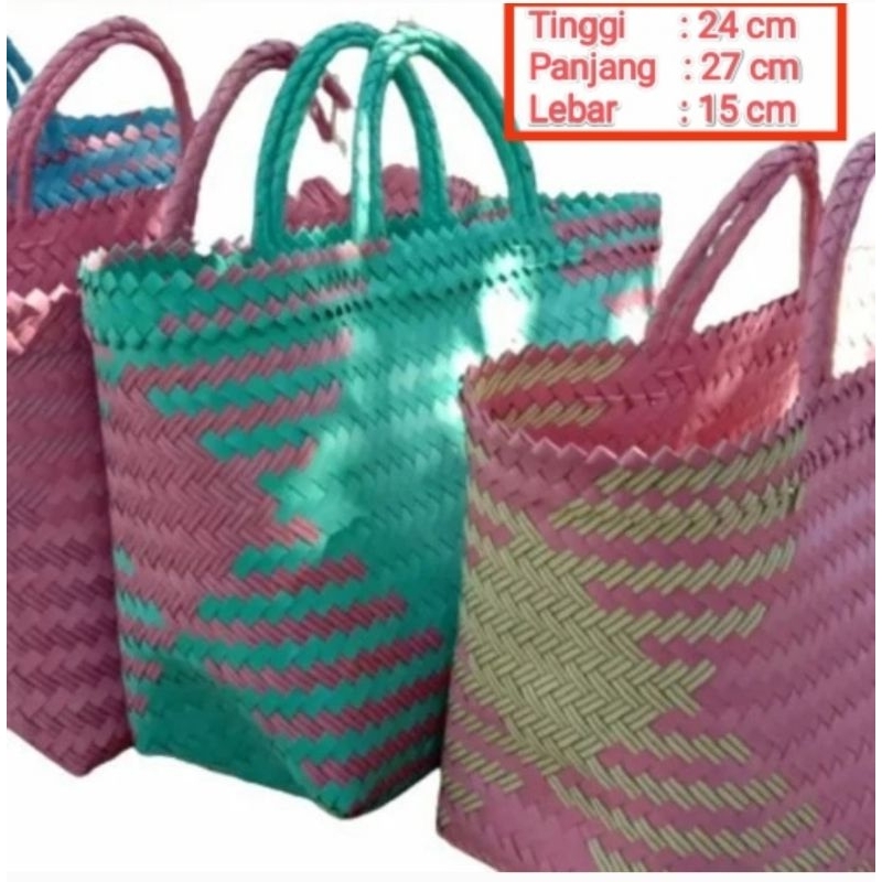 Jual Tas Anyam Plastik Lurik / Tas Belanja / Tas Anyaman / Tas Berkat ...