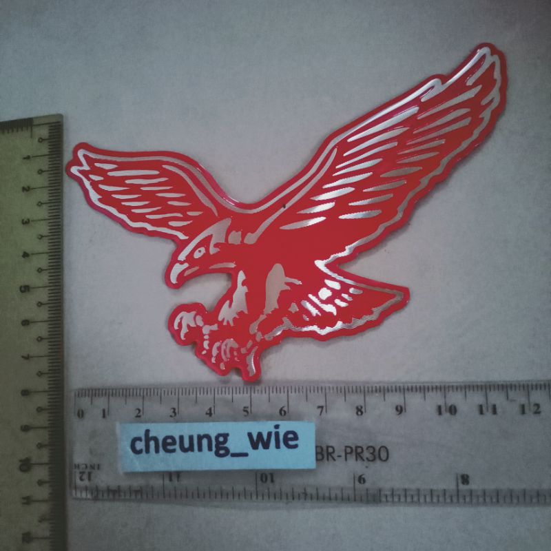 Jual Stiker emblem Burung eagle elang merah model plat 1bh | Shopee ...