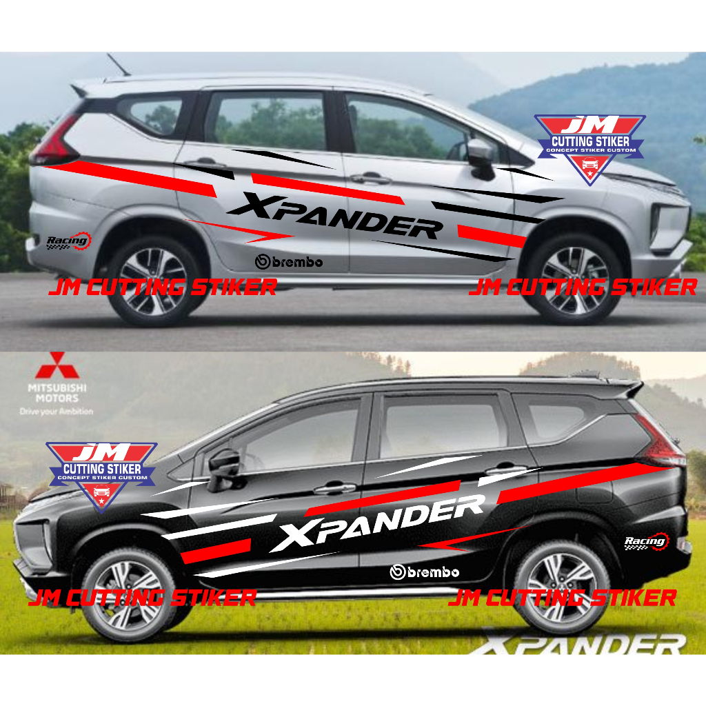 Jual Stiker cutting mobil xpander stiker variasi body samping mobil ...